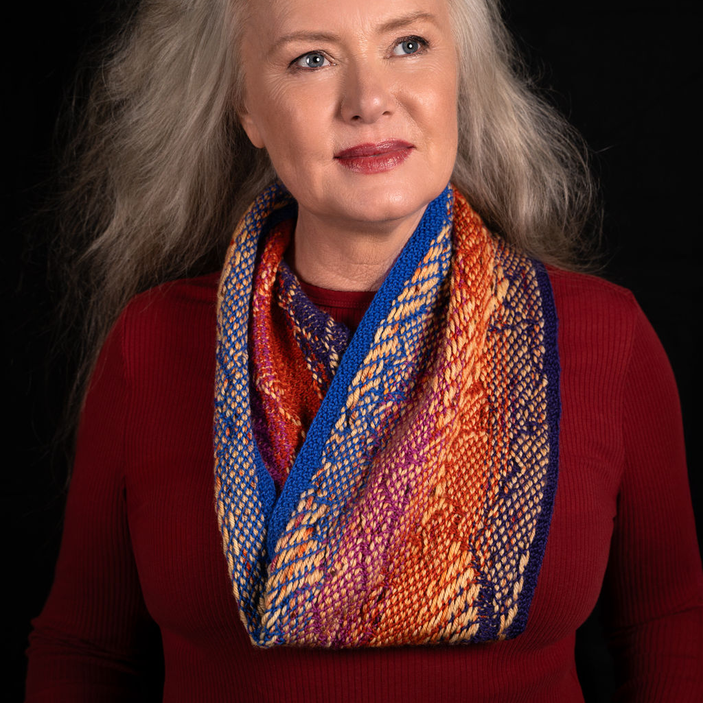 Knitting Pattern Cowl - Floating Sunset - DrummRoll Knitwear